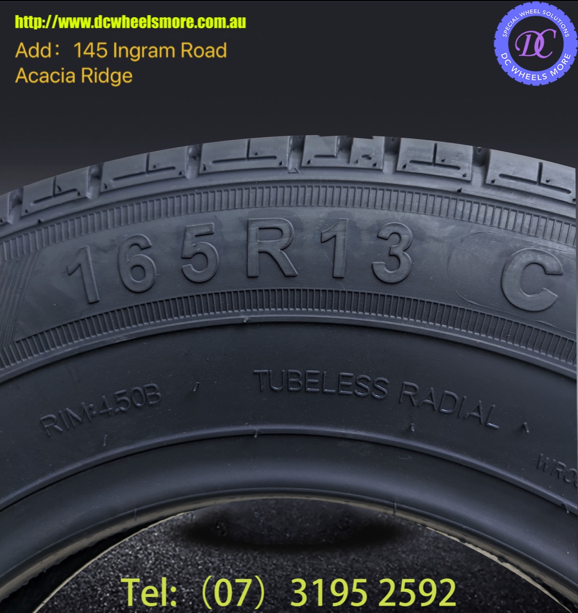165R13 8PLY BRAND NEW COMMERICAL TYRE - DCWheels